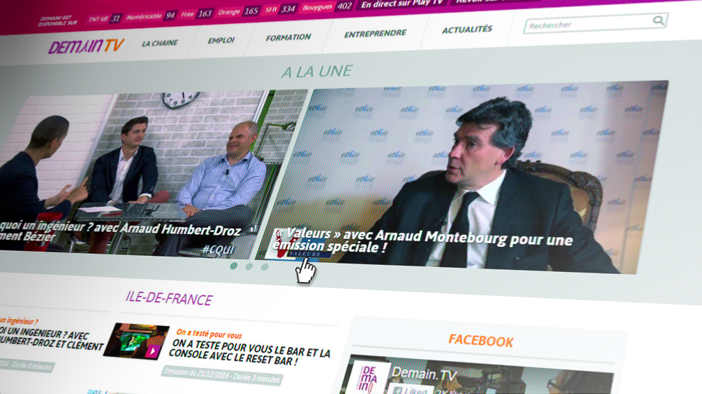 Demain.tv - Graphiste & Web Designer spécialisé WordPress